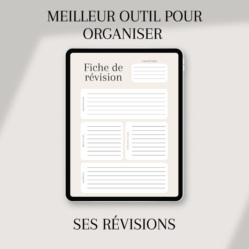 Customizable Student Revision Sheet – Minimalist & Clear Template ...