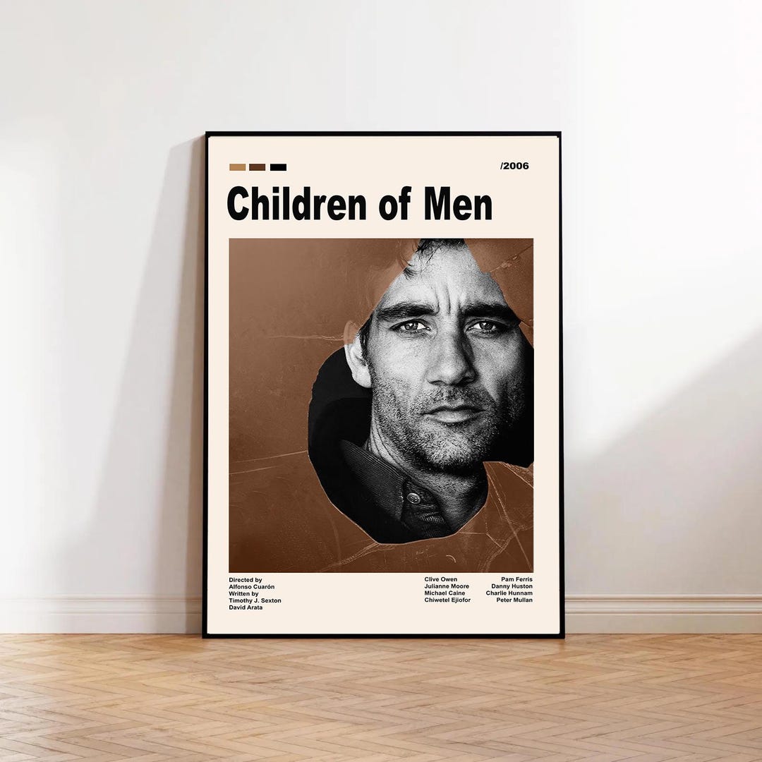 Children of Men Poster, Mid-century Modern Art, Clive Owen, Alfonso ...