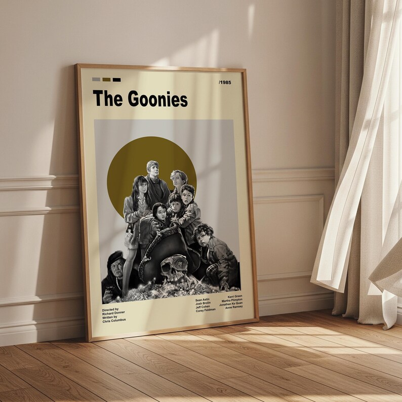 The Goonies, Movie Poster, Mid-century Modern Minimalist Art Print ...