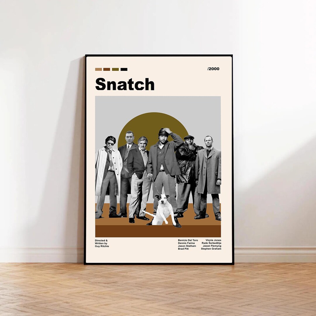 Snatch Movie Poster, Guy Ritchie Film, Brad Pitt, Film Poster ...