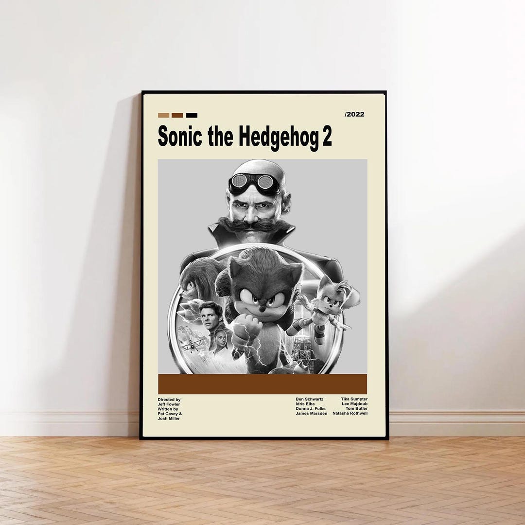Sonic the Hedgehog 2, Movie Poster, Gaming Poster, Minimalist Posters ...