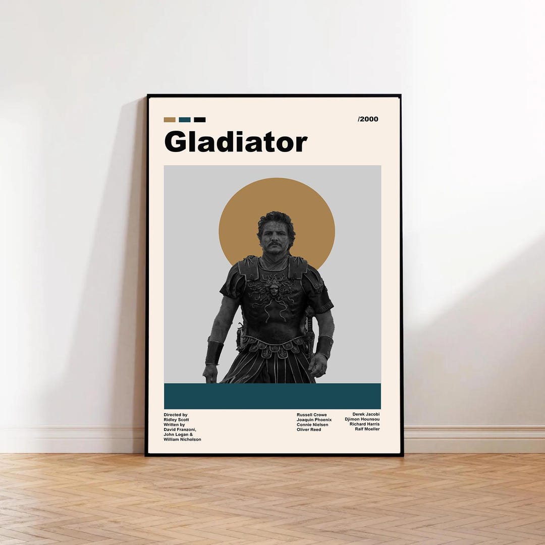 Gladiator, Movie Poster, Vintage Poster, Russell Crowe, Film Poster ...