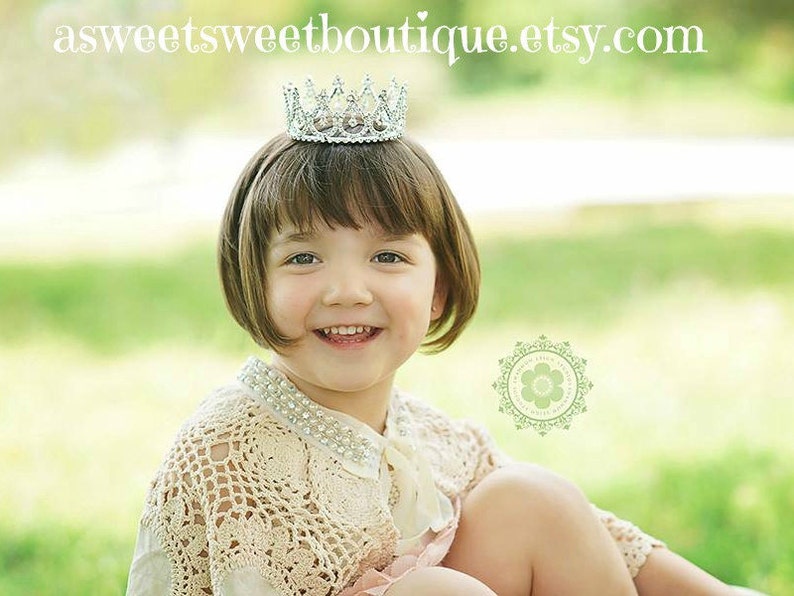 Little Girl Princess Crown Headband Toddler Rhinestone Crown - Etsy