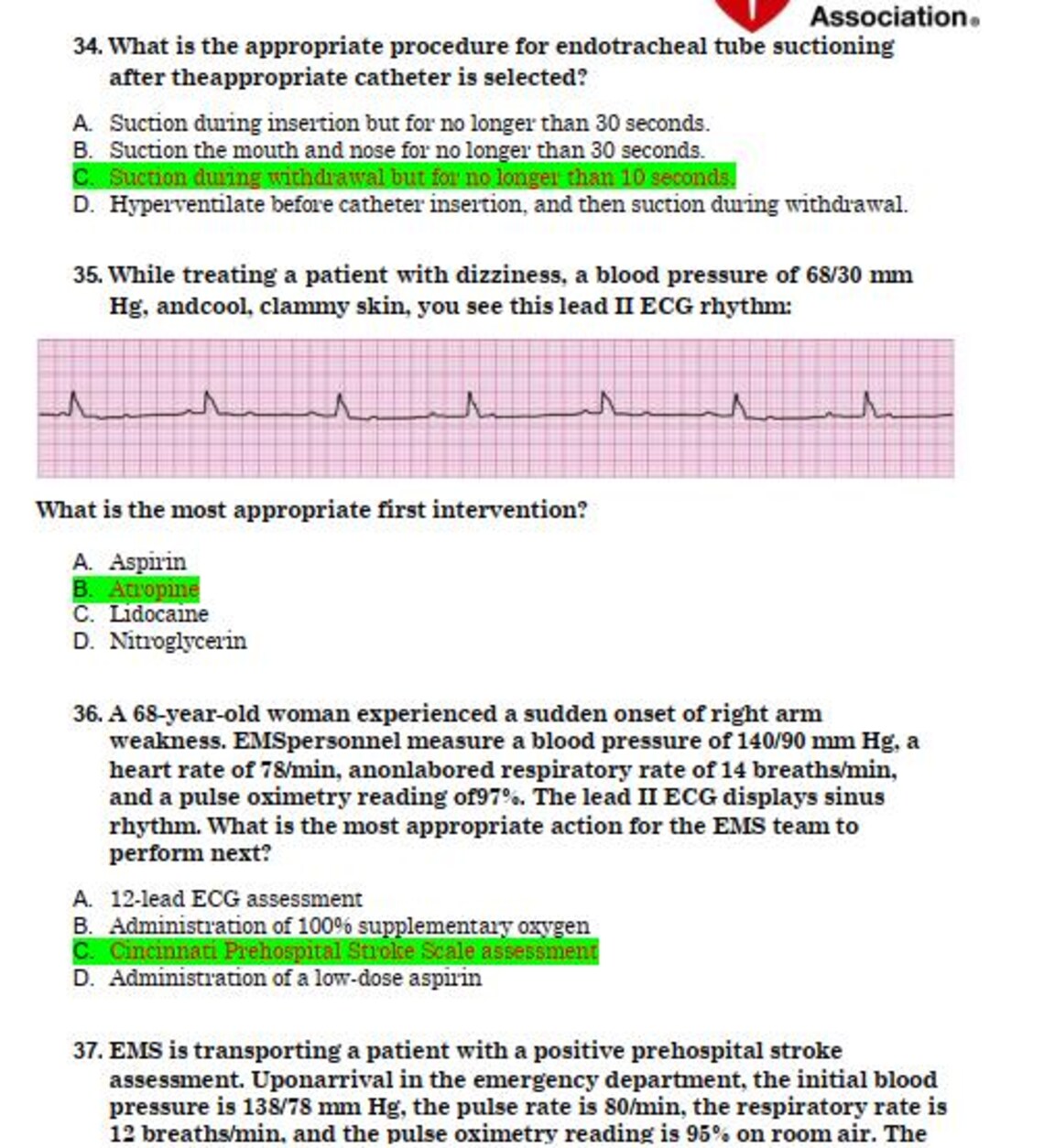 ACLS Exam Version A & B Correctly Answered 2026 Updated - Etsy