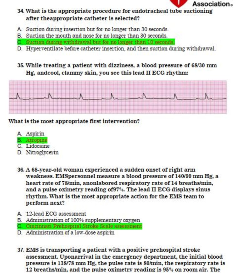 ACLS Exam Version A & B Correctly Answered 2026 Updated - Etsy