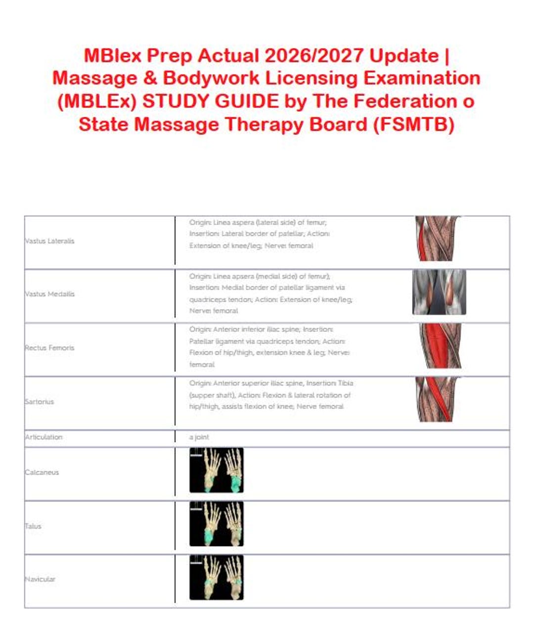 Mblex Prep Actual 2026/2027 Update | Massage & Bodywork Licensing ...