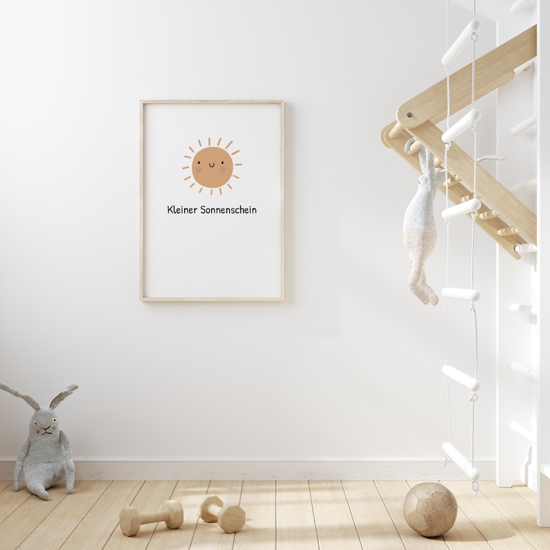 Boho Sun Poster for Children's Room | Little Sunshine Poster | Scandi ...