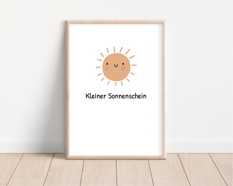 Boho Sun Poster for Children's Room | Little Sunshine Poster | Scandi ...