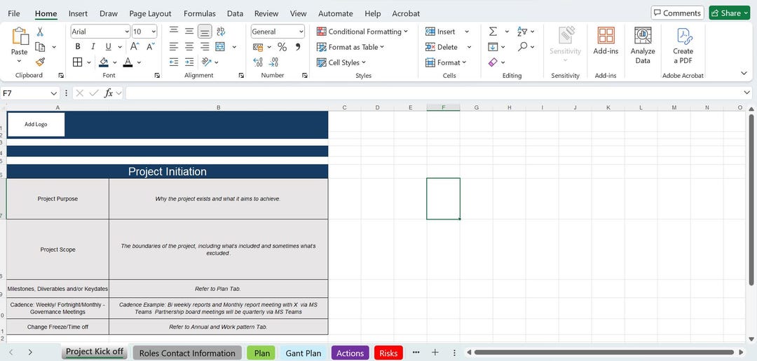RAID Excel Template |risk Log | PMO Project Management Spreadsheet ...