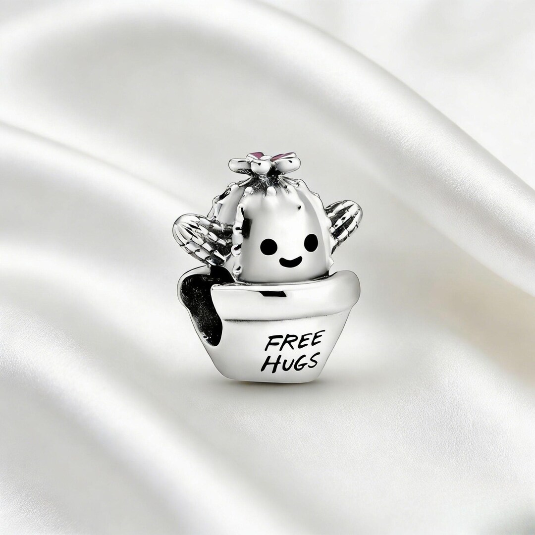 Cactus Hug Charm, Whimsical Jewellery for Women, Fun Gift for Her, Fits ...