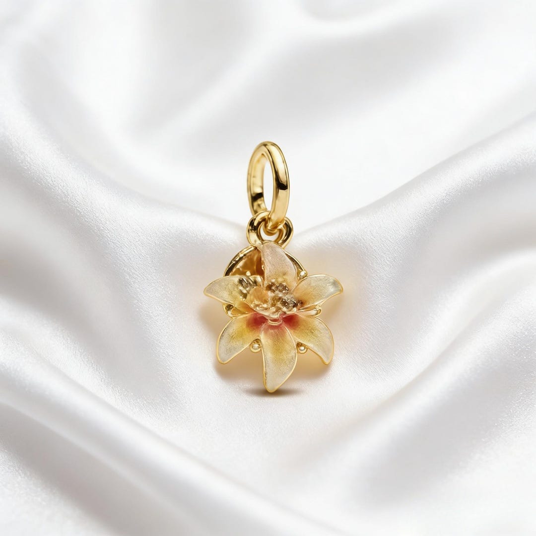 Pandora Plated Tangled Sundrop Flower Glow-in-the-dark Charm, Whimsical ...
