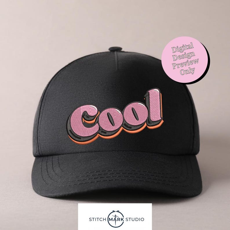 Puffy Embroidery Design – 3D Bubble Text (digital Download) - Etsy