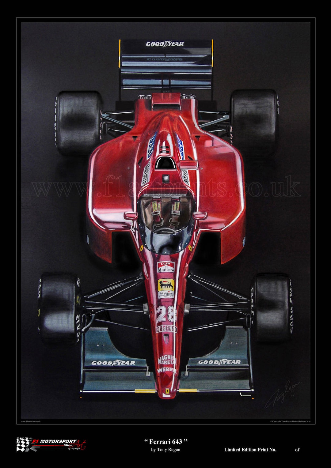 Ferrari 643. A Limited Edition Art Print Faithfully Reproduced - Etsy