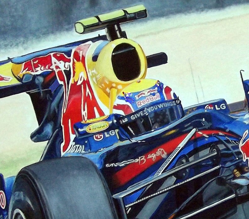 Mark Webber Red Bull 2010 Limited Edition F1 Art Print - Etsy
