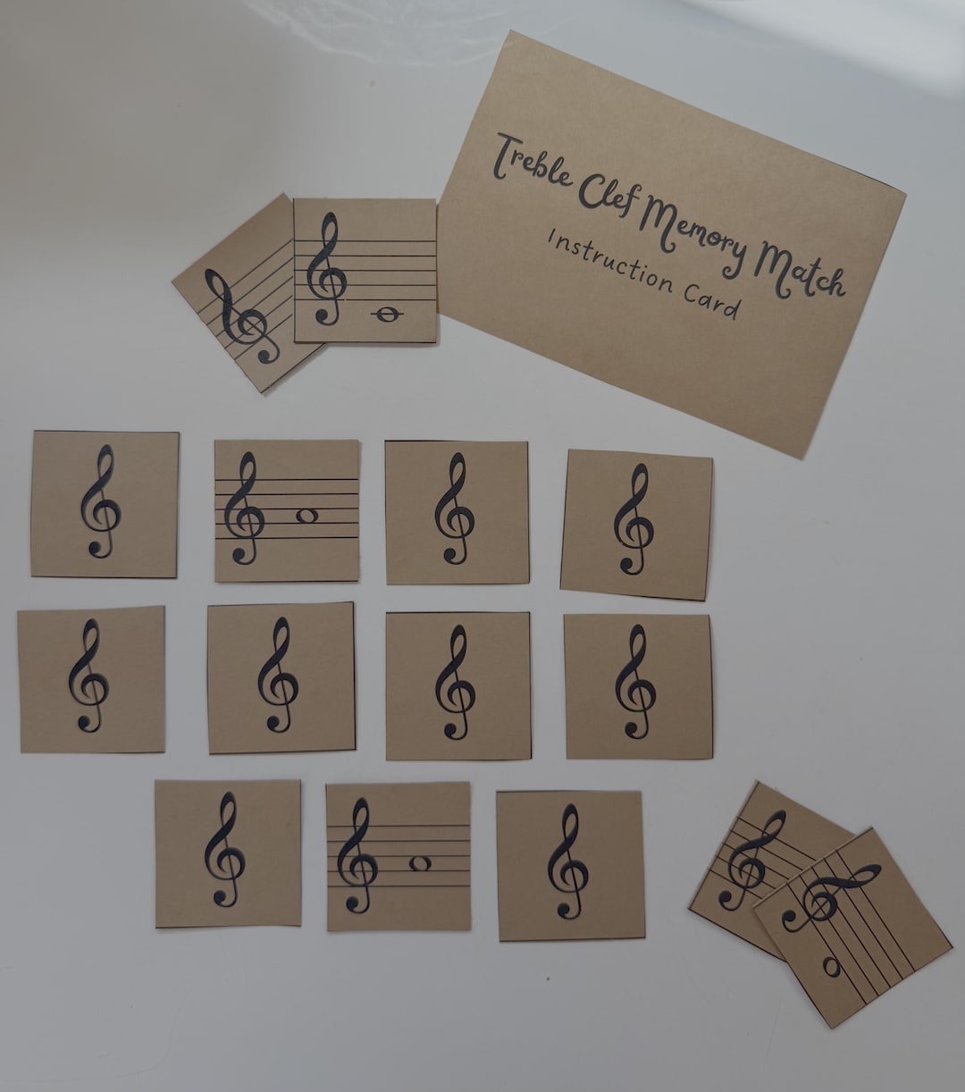 Treble Clef Memory Match Game - Etsy