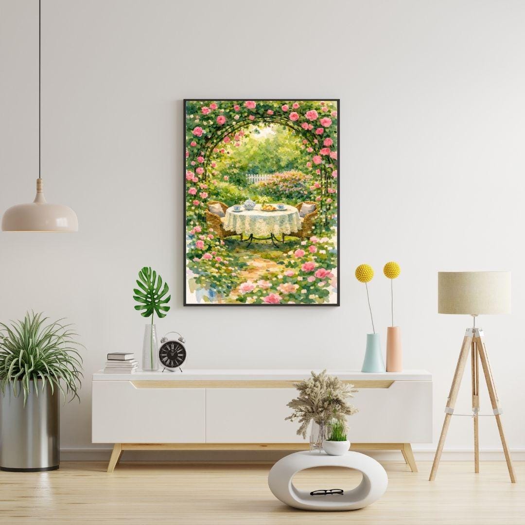 Rose Arbor Tea Stories | English Tea Garden Storybook Wall Art ...