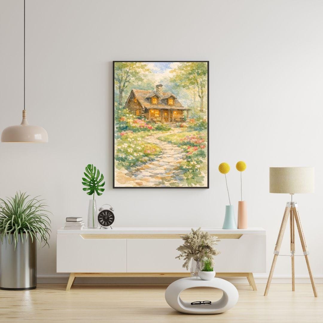 Whispered Cottage – English Cottage Garden Watercolor Wall Art Set of 5 ...