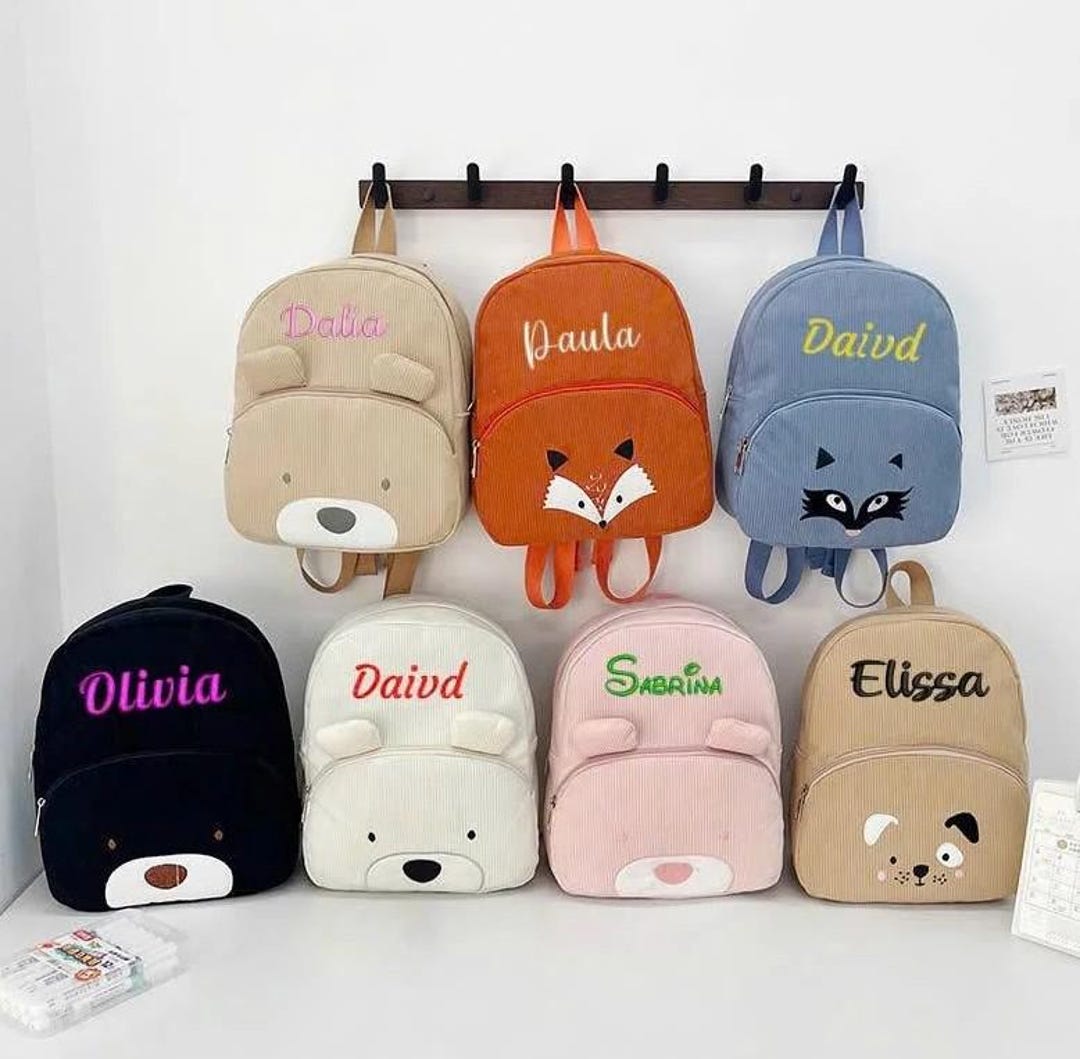 Personalized Embroidered Kids Backpack, Custom Toddler Backpack With ...