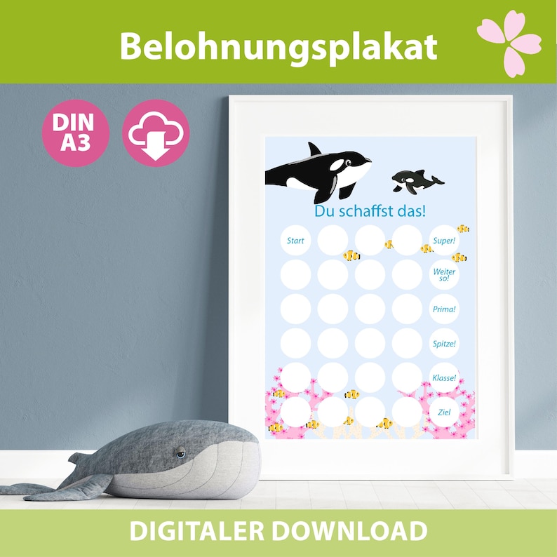 Orca Reward Chart for Children – Reward Plan & Reward System | Learn ...