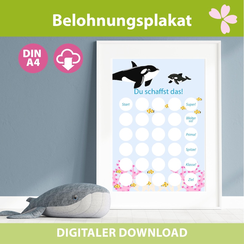 Orca Reward Chart for Children – Reward Plan & Reward System | Learn ...