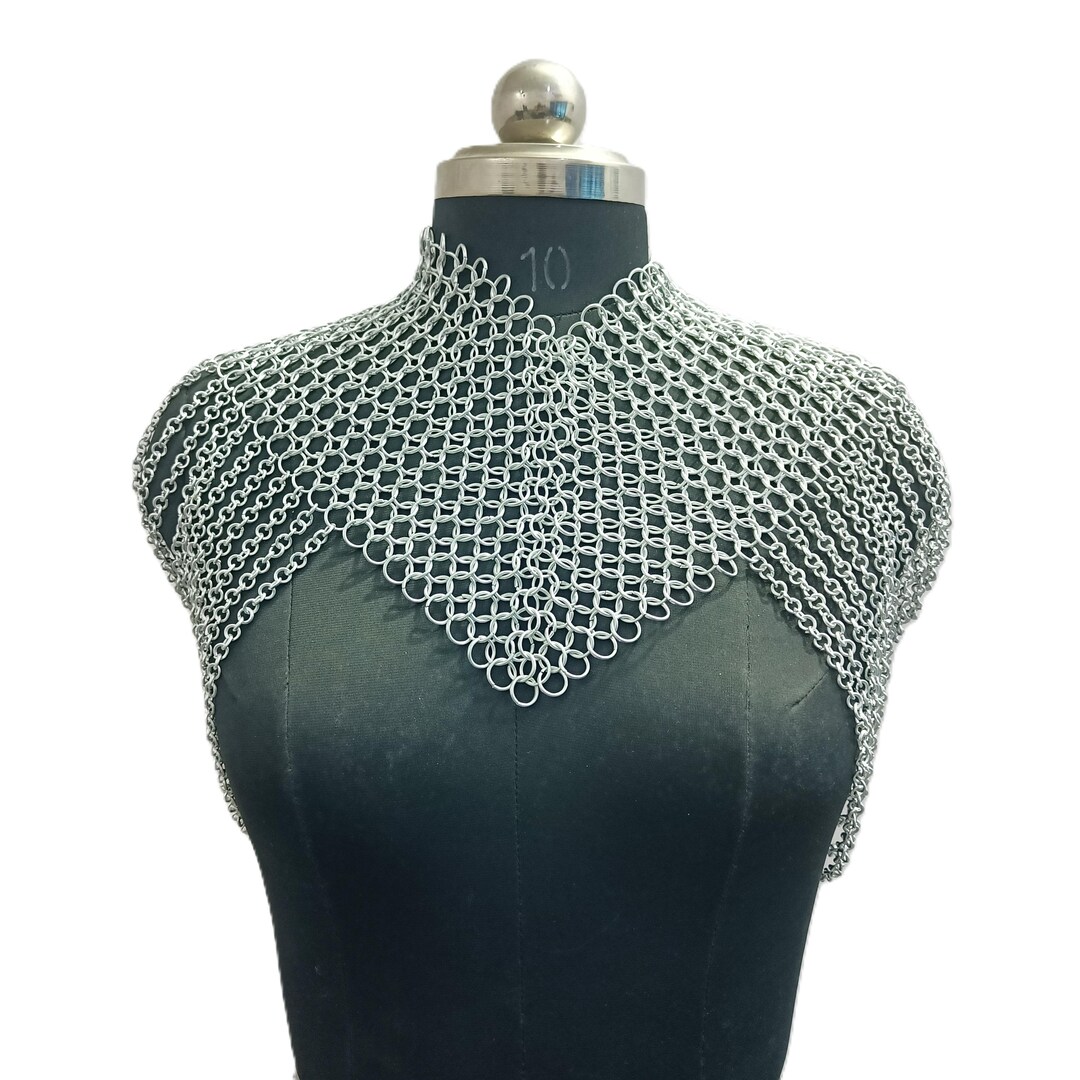 Medieval Aluminum Chainmail Collar for Women Lightweight Fantasy ...