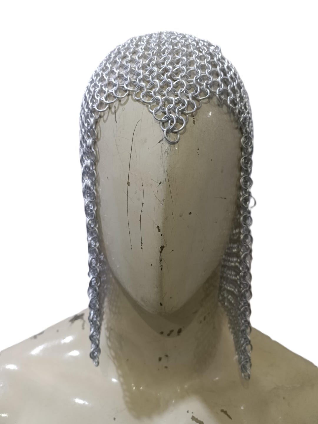 Handcrafted Medieval Chainmail Hood Aluminium Lightweight Coif Gothic ...