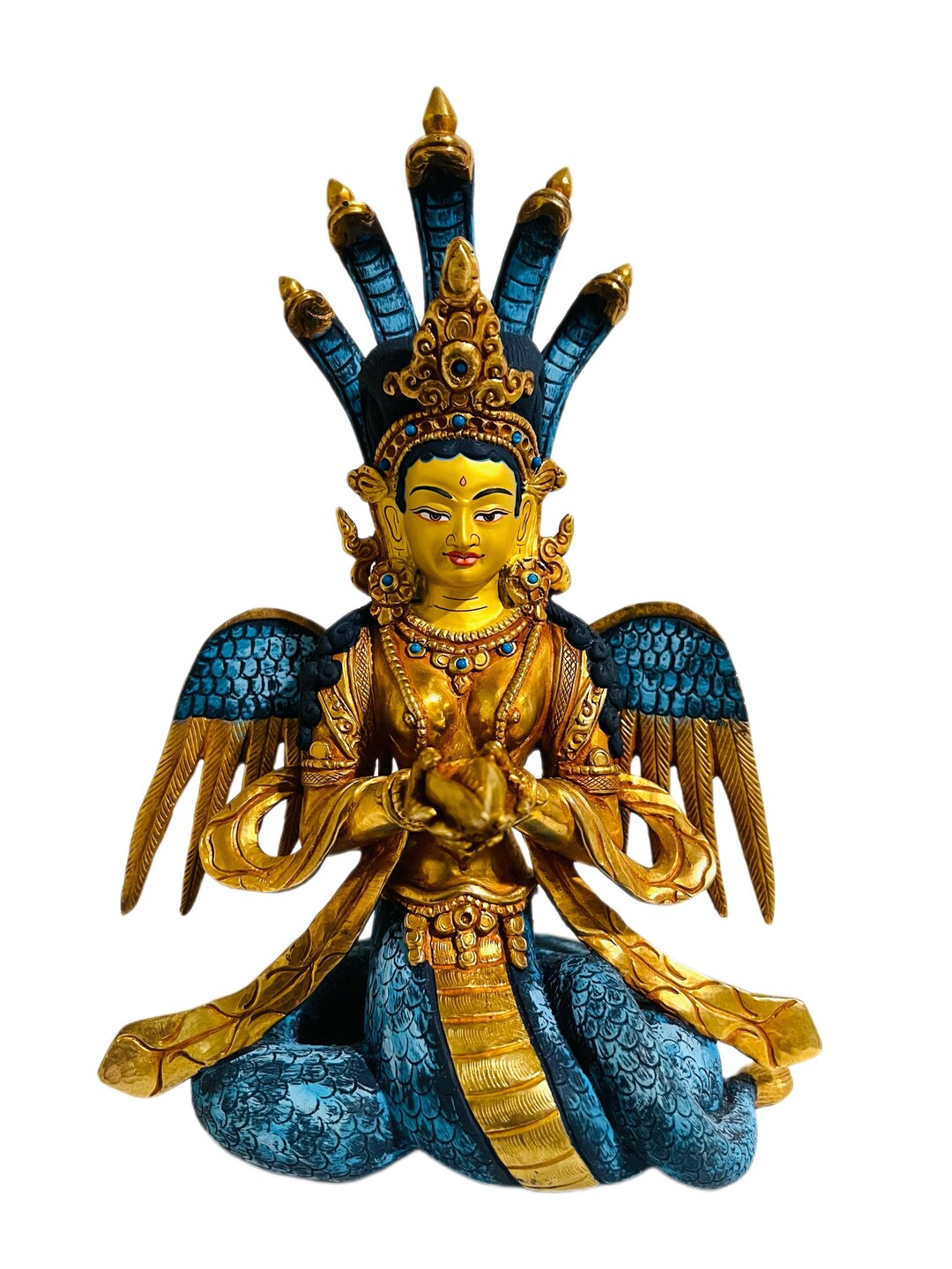 Master Piece 10 Inch Hand Made Naga Kanya Statue Meditation Yoga ...