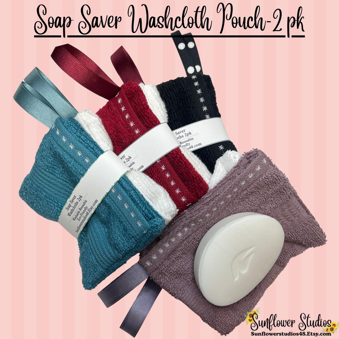 Soap Saver Washcloth Pouch 2pk, Eco-friendly, Reusable, Washable, Zero ...