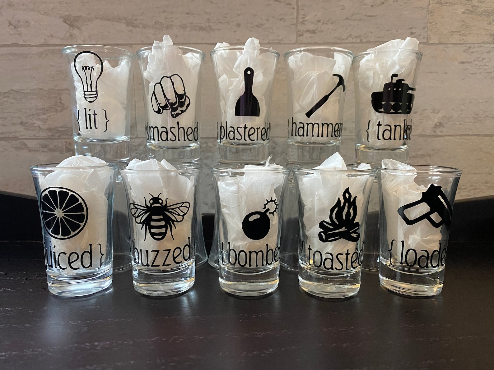 Funny Sayings Shot Glass Set With Or Without Matching Trivet Etsy