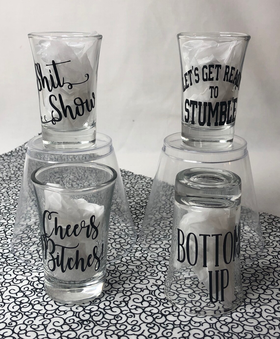 Funny Sayings Shot Glass Set With Or Without Matching Trivet Etsy