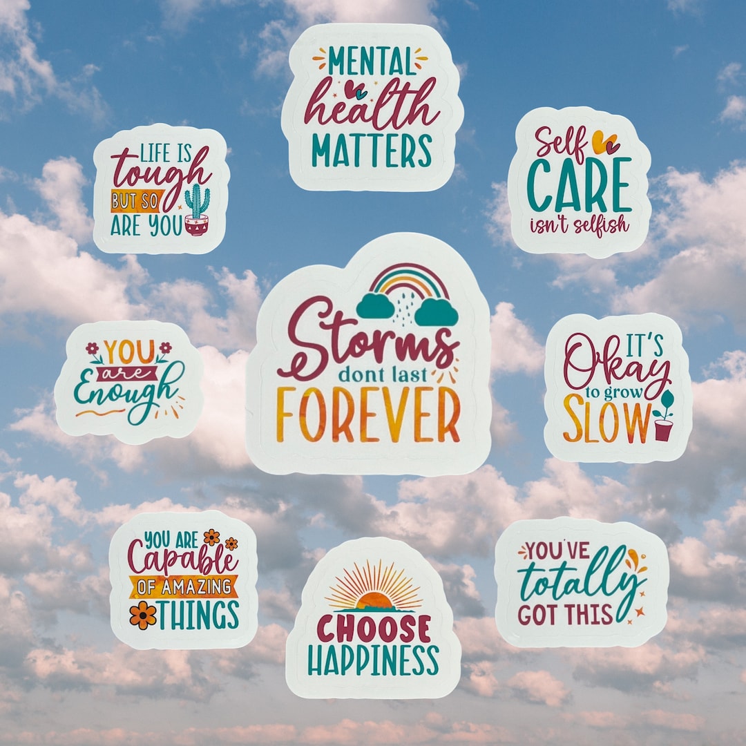 Mental Health Matters Sticker Collection, Waterproof, Stickers for ...