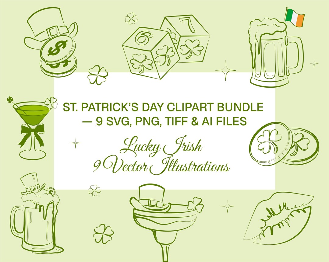 St. Patrick’s Day Clipart Bundle — Svg, Png, Tiff & Ai Files | Lucky ...