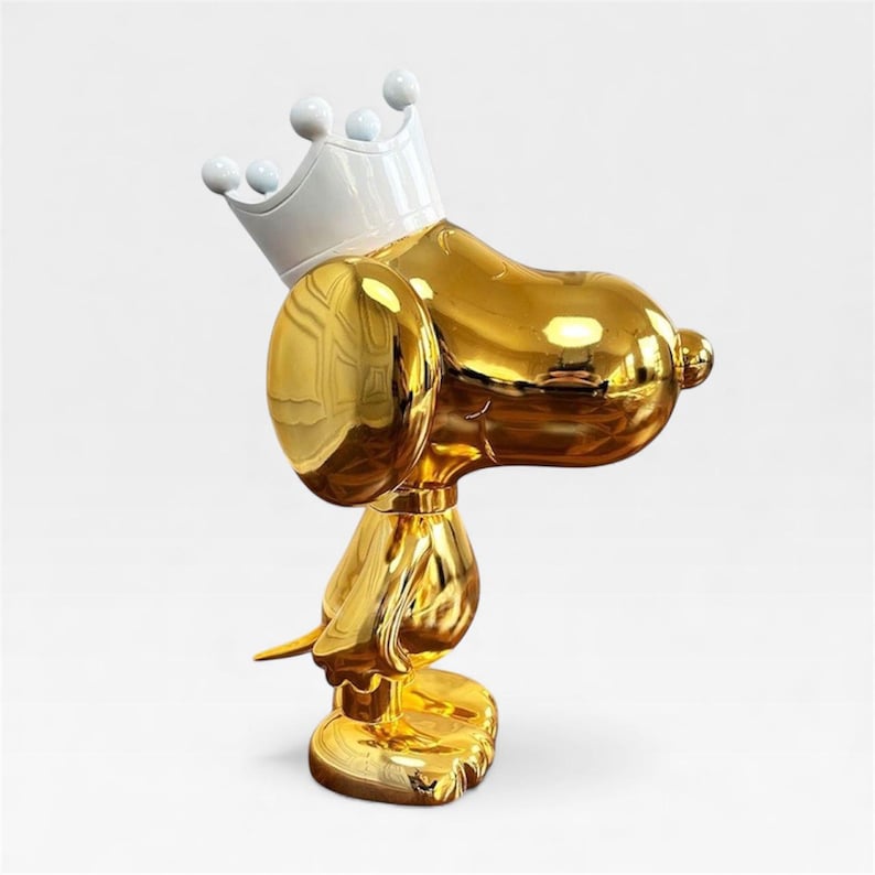 Snoopy Sculpture. 120cm Tall. Gold Chrome. Pop Art. Home Decor. - Etsy