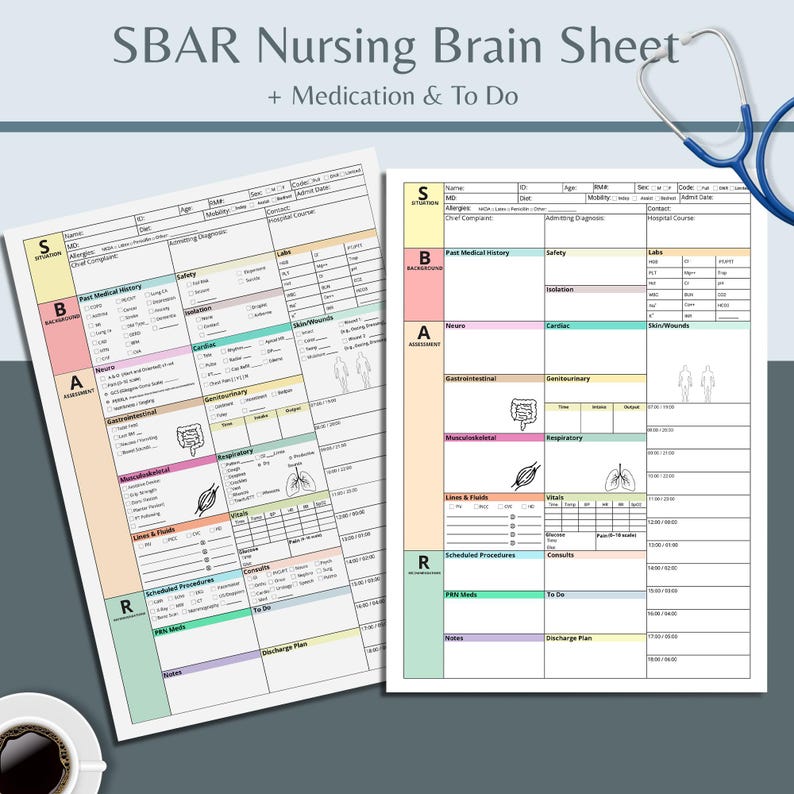 SBAR Nurse Report Sheet for Nursing Student Med Surg SBAR Report Sheet ...