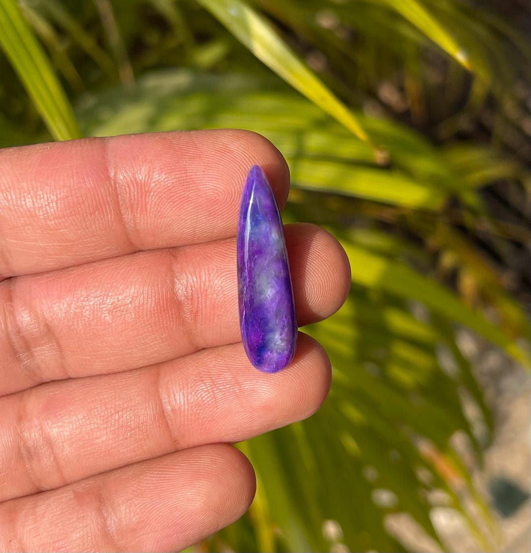 Rare Sugilite Cabochon, Natural Purple Gemstone (31x8 Mm, 12.ct) - Etsy