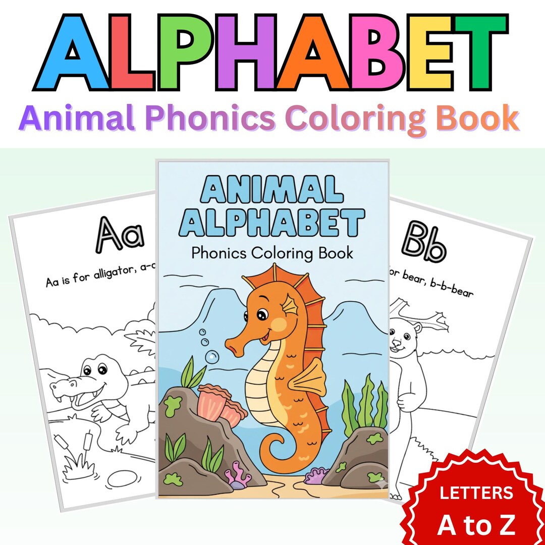 Preschool Animal Alphabet Phonics Coloring Worksheets | Printable 27 ...