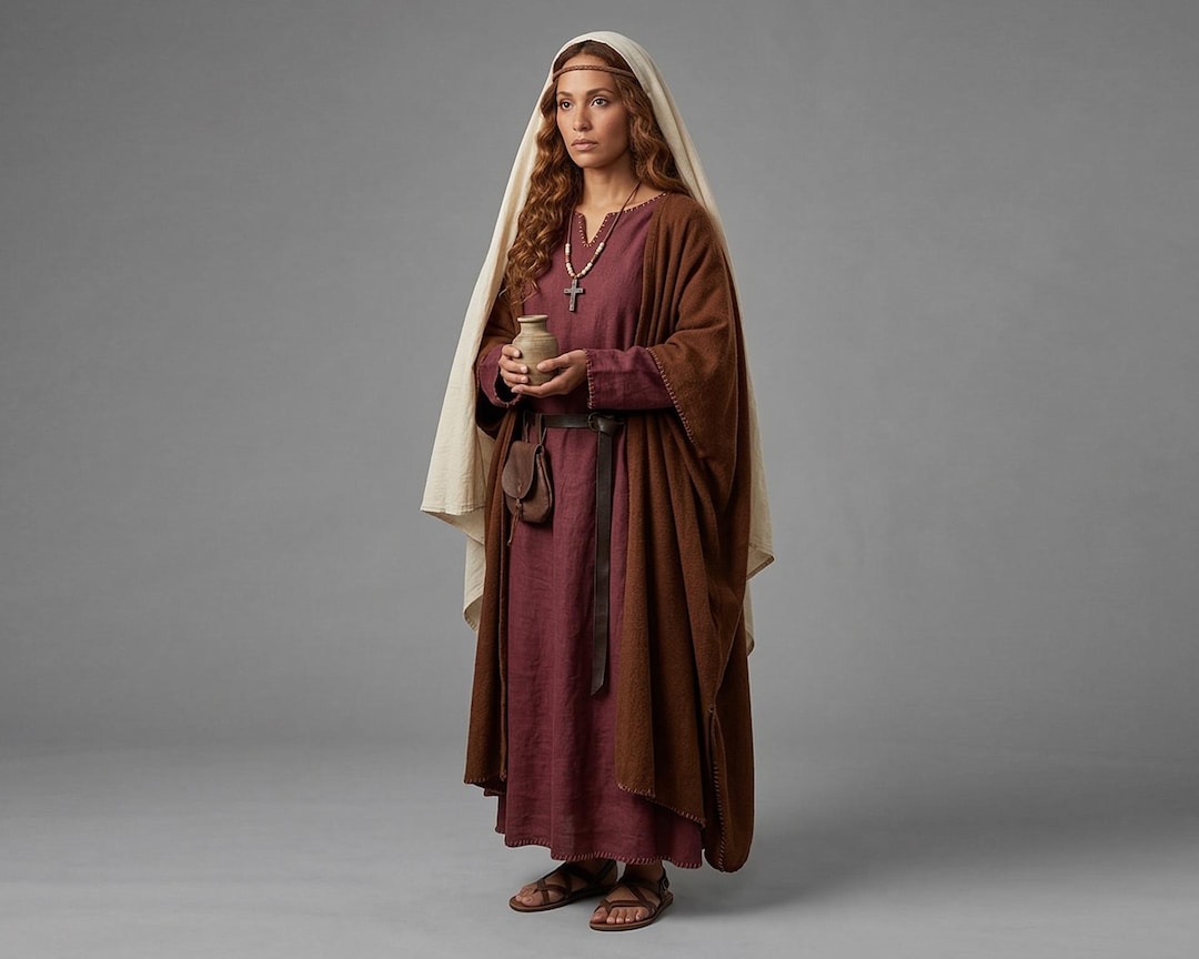 Mary Magdalene Costume Biblical Outfit, Holy Land Dress, Christian ...