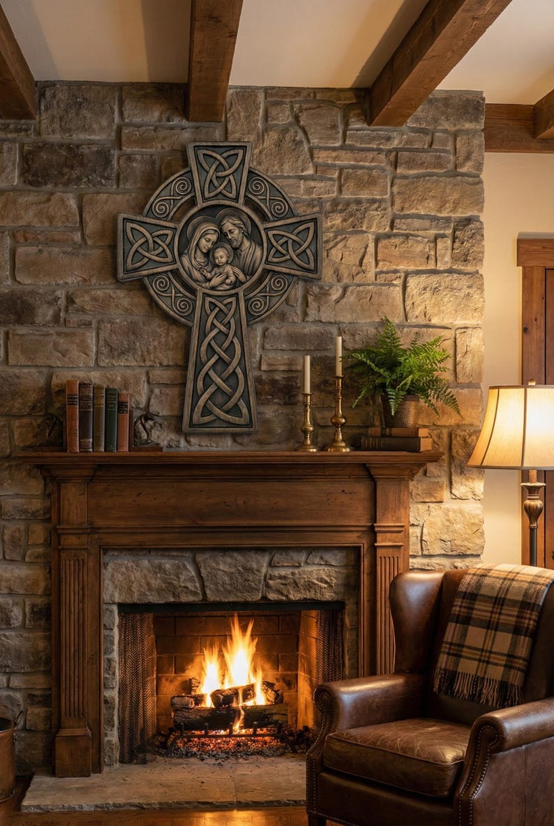 Holy Family Cross 3D Relief – STL File for CNC & 3D Printing. Religious ...