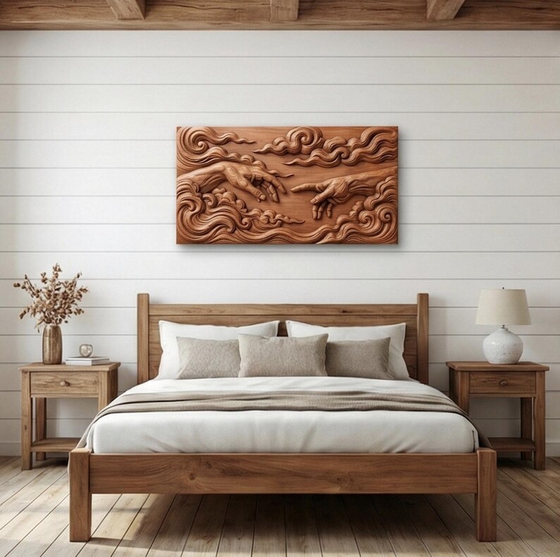 The Creation of Adam 3D Relief – STL File for CNC & 3D Printing ...