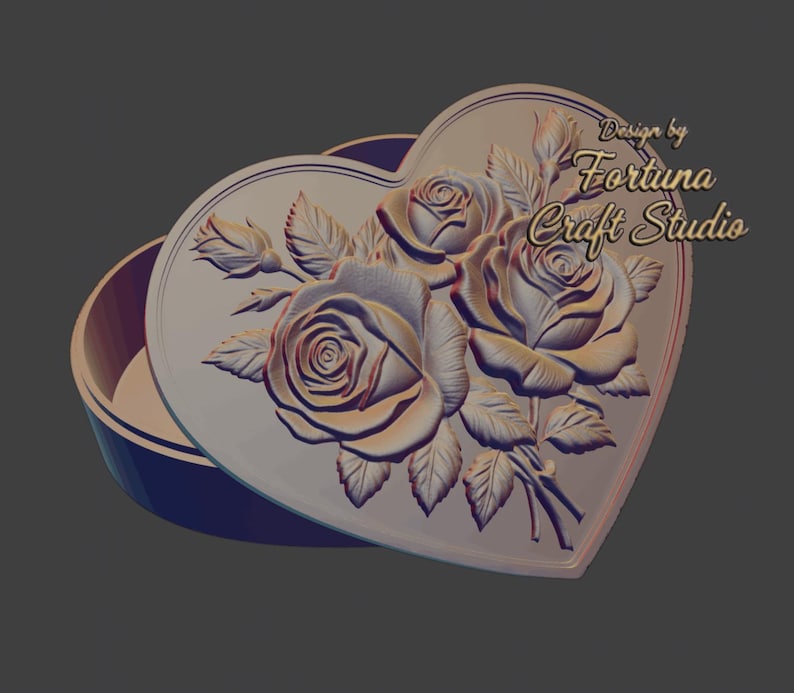 Roses Jewelry Box STL File - 3D Print Model | Digital Download ...