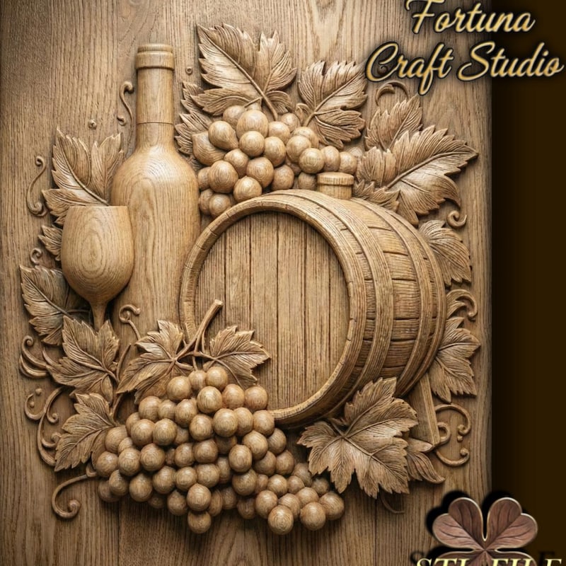 Wine Wood Decor Stl - Etsy