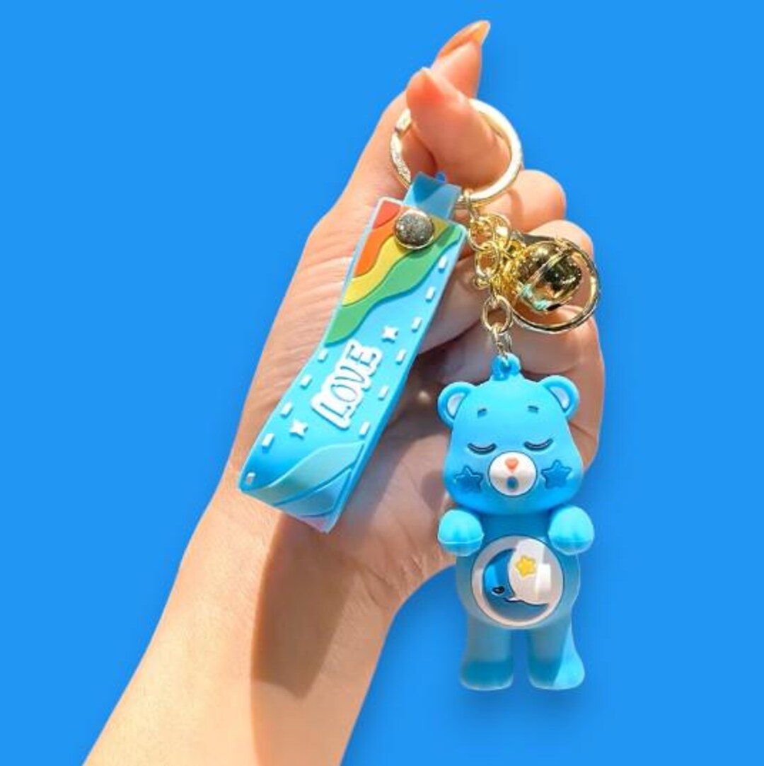 3D Keyring - Care Bears (blue) - Etsy