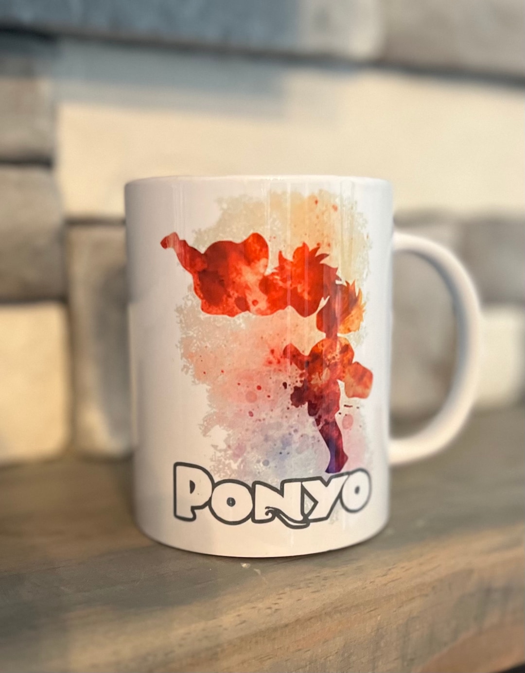 PONYO 15oz White Coffee/tea/cocoa Mug, Studio Ghibli Mug, Anime Mug - Etsy