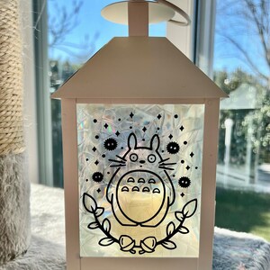 STUDIO GHIBLI Holographic Character White Metal LED Lantern, Featuring ...