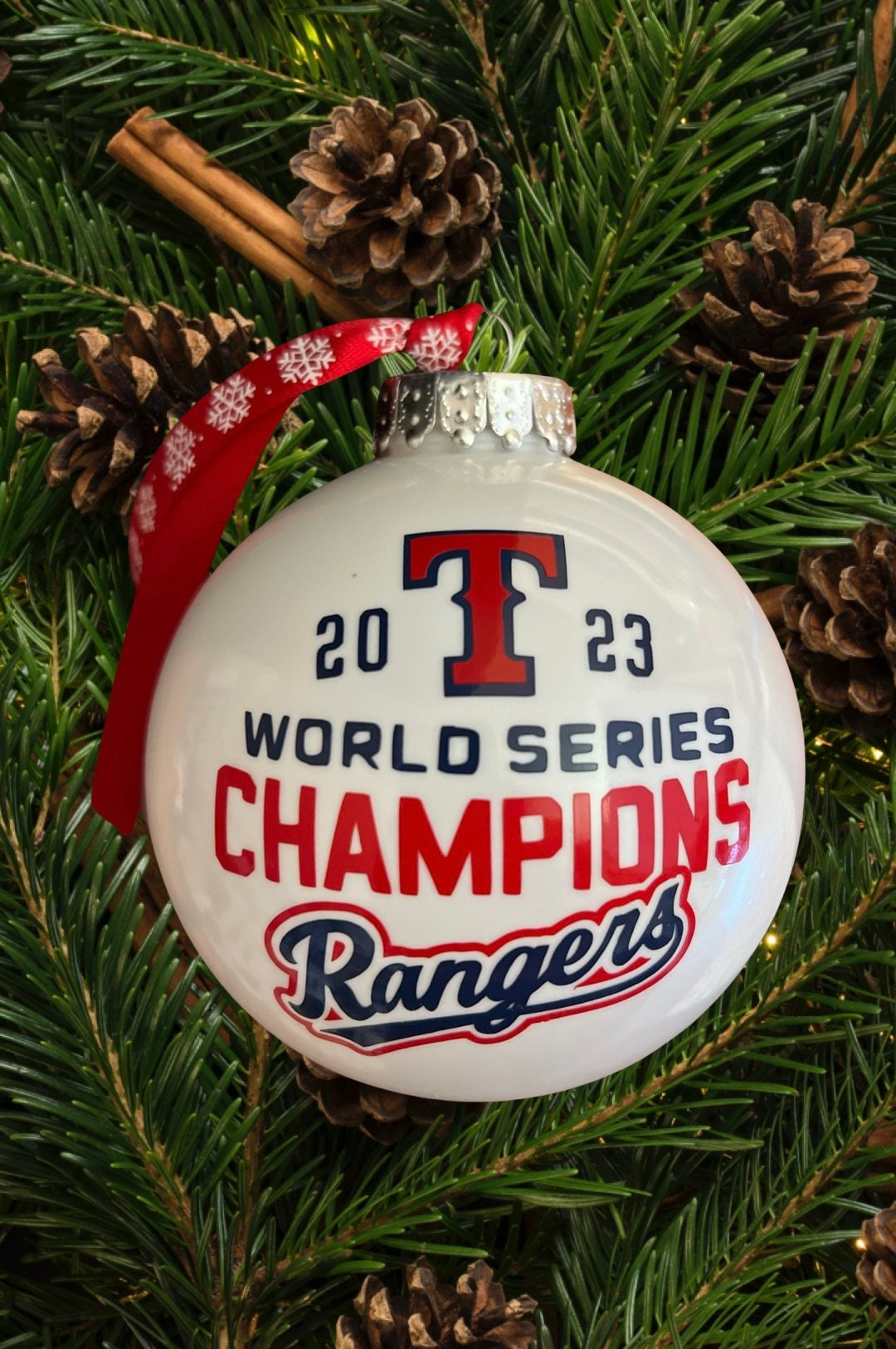 TEXAS RANGERS 2023 World Series Champions Large 4 White Unbreakable ...
