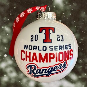 TEXAS RANGERS 2023 World Series Champions Large 4 White Unbreakable ...