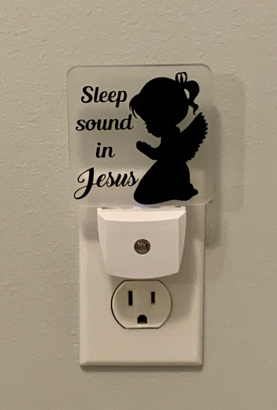 PRAYING ANGEL Plug-in LED Night Light with Dusk-Dawn Sensor | Etsy