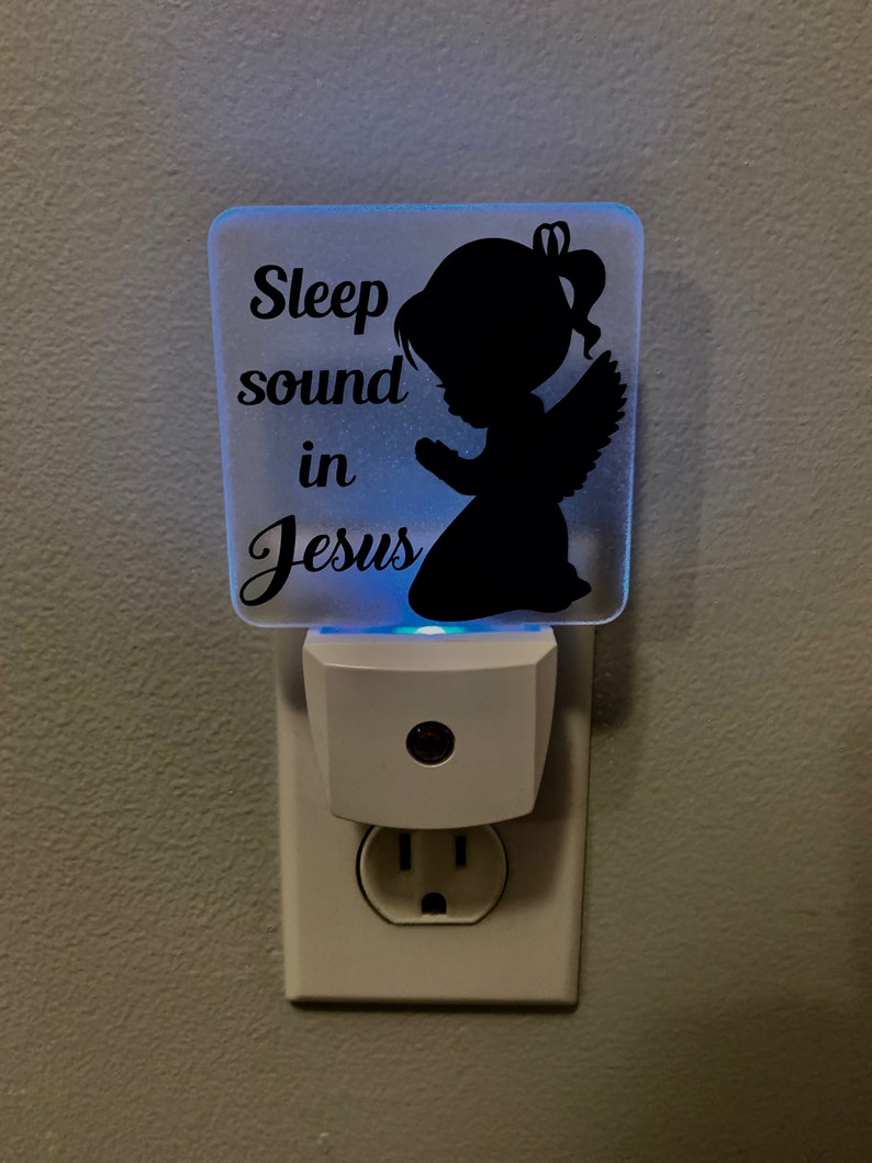 PRAYING ANGEL Plug-in LED Night Light with Dusk-Dawn Sensor | Etsy