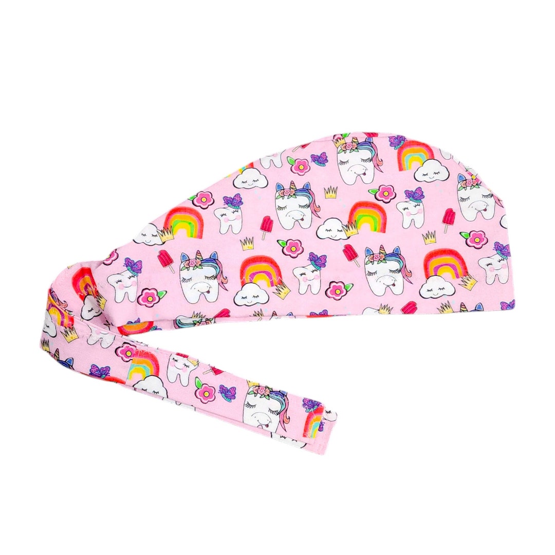 Rainbow Unicorn Teeth Dental Scrub Cap - Etsy