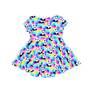 Panda Twirly Dress for Girls and Toddlers, Animal Print Dress, Special ...